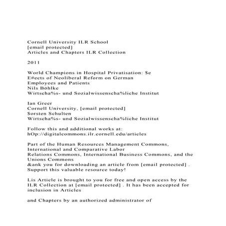 Cornell University ILR School[email protected]Articles and.docx