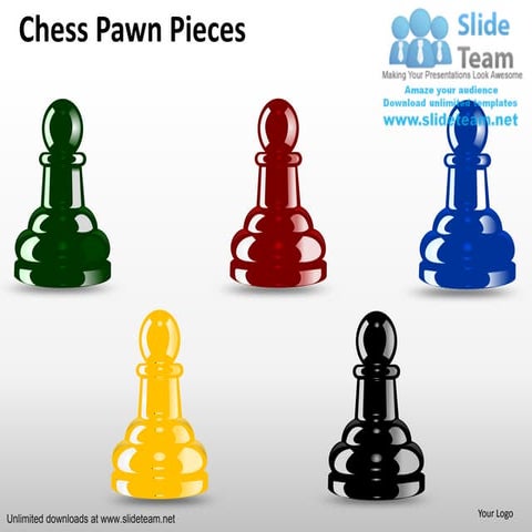 Cornering chess pawn pieces power point slides and ppt diagram ...
