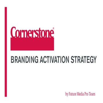 Cornerstone- Brand Activation Strategy | PDF