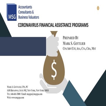 Coronavirus Financial Assistance Programs | PPT
