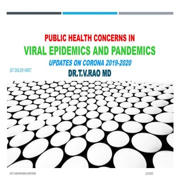 Public health concerns in Viral epidemics and pandemics updates on ...