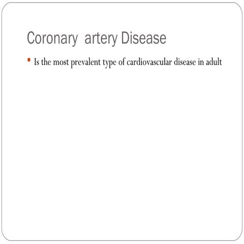 Coronary artery disease | PPT