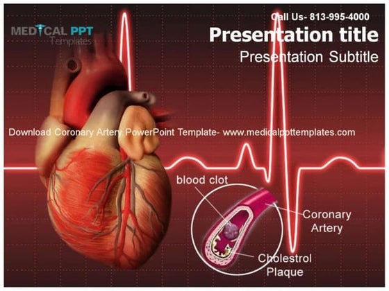Coronary Artery PowerPoint Template | PPTX
