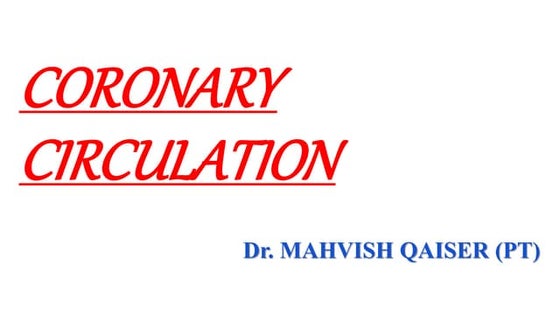 Blood and Nerve supply of the heart | PDF | Heart and Cardiovascular ...