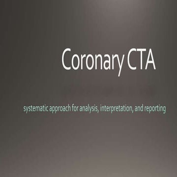 Coronary CTA | PPTX