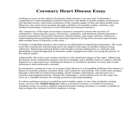 Coronary Heart Disease Essay.pdf