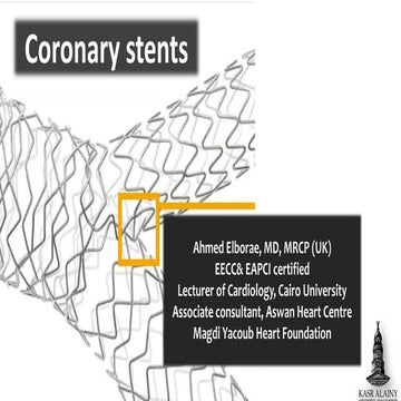 Coronary stents: A comprehensive overview of coronary stents | PDF
