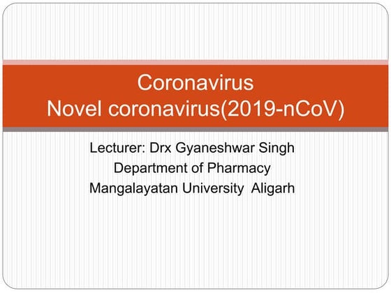 Corona virus introduction | PPT
