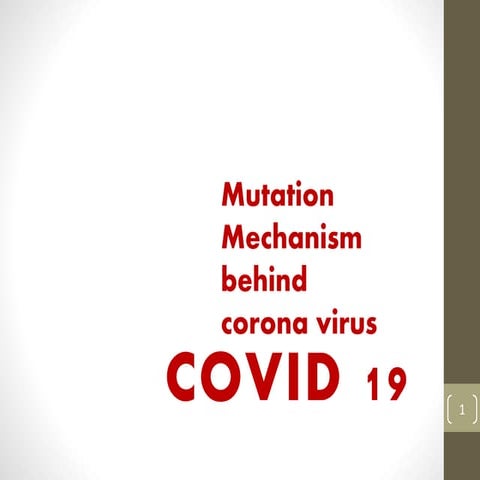 Corona virus mutation mechanism #SCIENCE_ADDA | PPTX