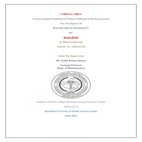 CORONA VIRUS PROJECT | PDF