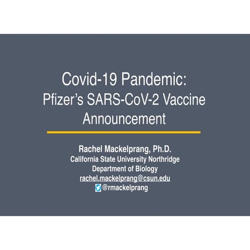 Pfizer's SARS-CoV-2 Vaccine Announcement | PPT