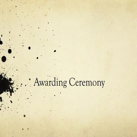 What To Do in an Awarding Ceremony | PPT