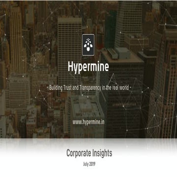 Hypermine | 2019 Business Plan | PDF
