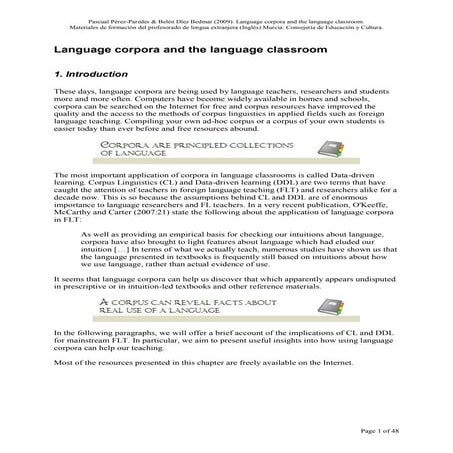Language corpora and the language classroom. | PDF