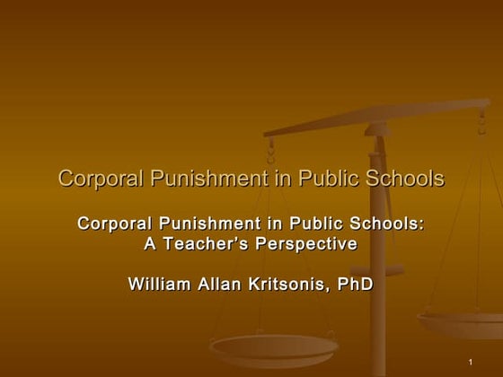 Corporal Punishment, School Law | PPT