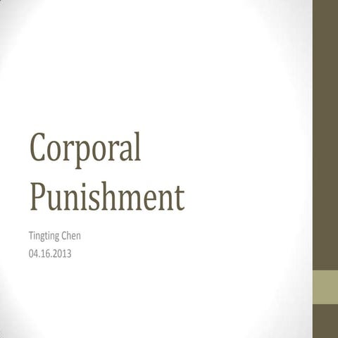 Corporal punishment ppt | PPTX