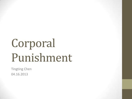 Corporal Punishment, School Law | PPT