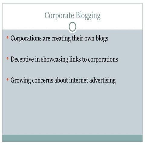 Corporate Blogging | PPT