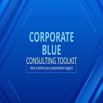 This is a slide structure based on a consulting toolkit presentation ...