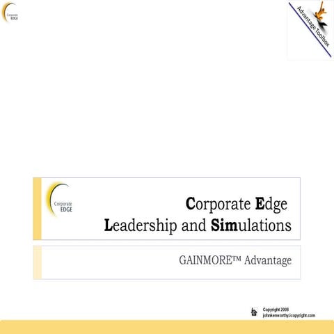 Corporate Edge Leadership And Simulations | PPT
