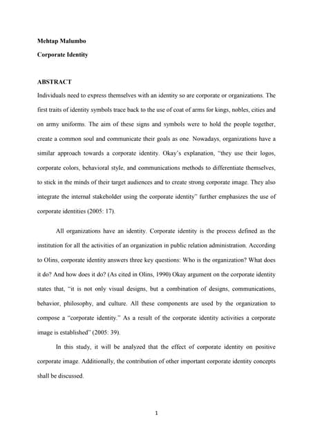 Corporate image building | DOCX