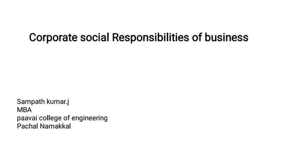 Corporate Social Responsibility CSR PowerPoint Templates | PPSX