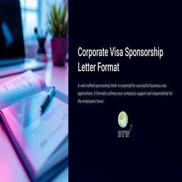 Corporate Visa Sponsorship Letter Format – Guide with Sample 2025 | PDF