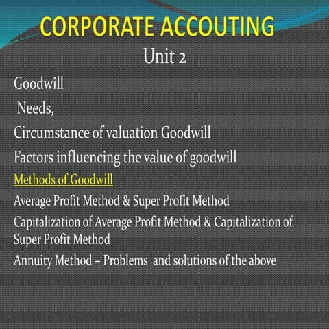 Corporate Accounting - Valuation of Goodwill.pptx