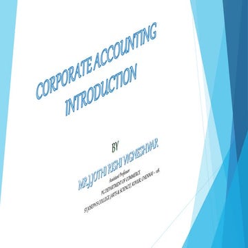 Corporate Accounting Introduction | PPTX