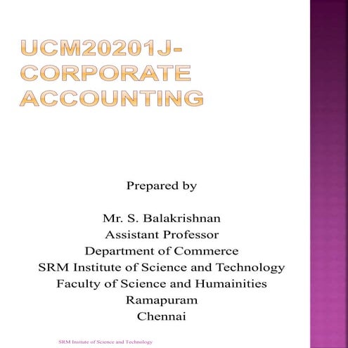 Corporate Accounting Unit- IV & V PPT.pptx