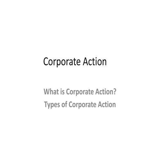 Corporate actions | PPTX