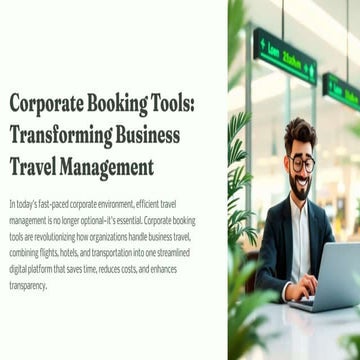 Best Corporate Booking Tools for Easy Travel Business | PDF