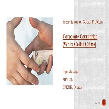 Corporate corruption | PPTX