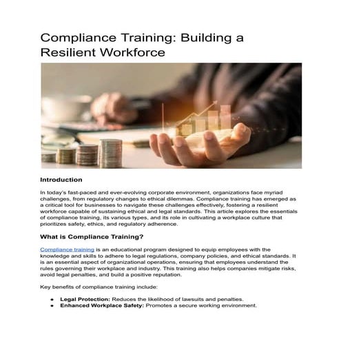 Using Microlearning for ‘Compliance Training’ to Build a Resilient Workforce - Maxlearn | PDF