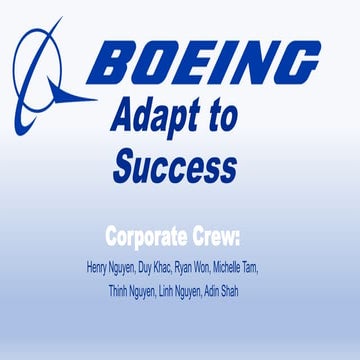 Corporate Crew - Boeing Case Competition 2018 | PPT