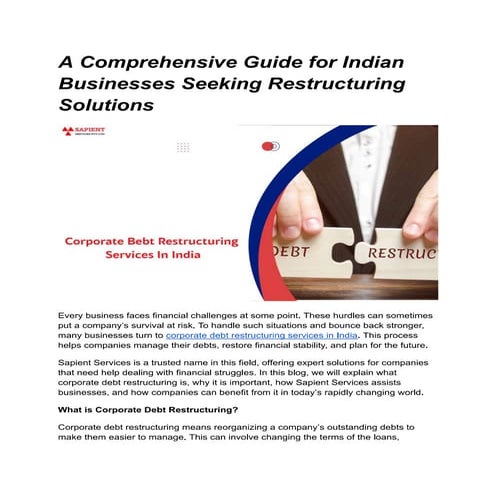 corporate debt restructuring services in india.pdf