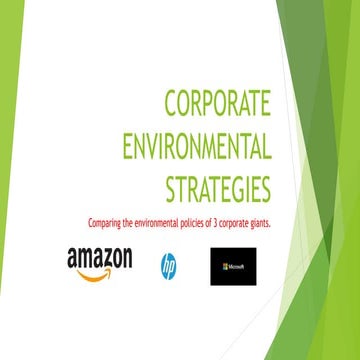 CORPORATE ENVIRONMENTAL STRATEGIES - Comparison of Env. Policies.pptx