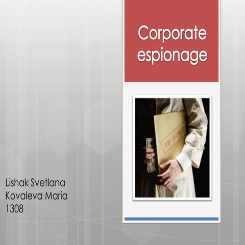 Corporate espionage | PPTX