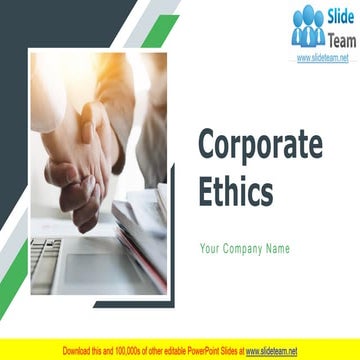 Corporate Ethics PowerPoint Presentation Slide | PDF