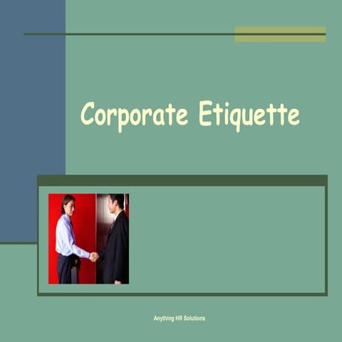 Corporate Etiquette | PPT