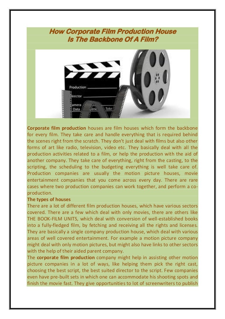 Corporate film production_house