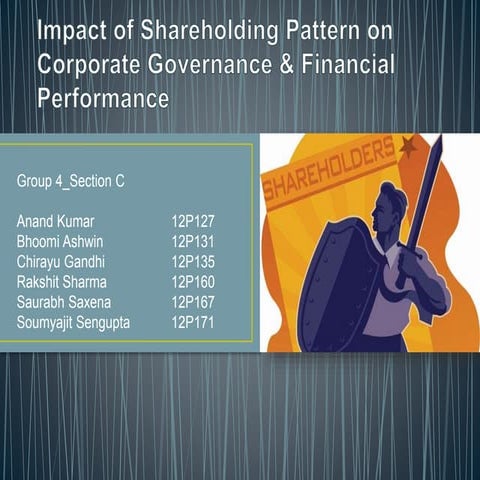 Corporate finance_Impact of Shareholding Pattern on Corporate ...