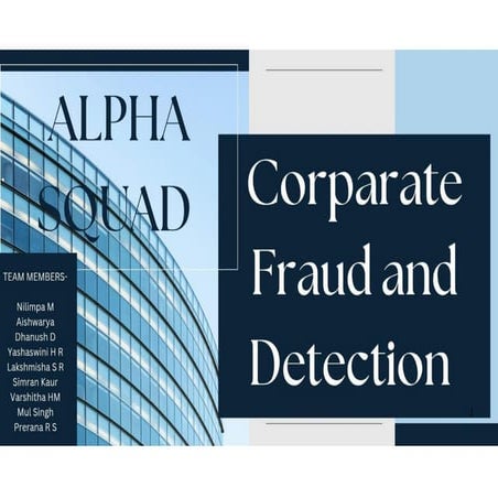 Brief about Corporate fraud and detection | PPTX