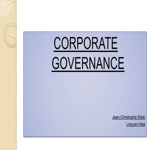 Corporate governance in France | PPTX