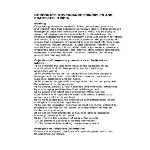 Revised G20-OECD Principles of Corporate Governance | PPTX