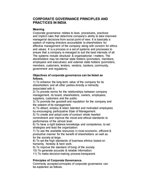 Revised G20-OECD Principles of Corporate Governance | PPTX