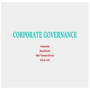 Corporate Governance | PPTX