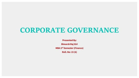 CII-Confederation of Indian Industry-corporate governance code | PPT