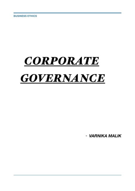 Revised G20-OECD Principles of Corporate Governance | PPTX