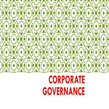 The cadbury committee report on corporate governance | PPTX